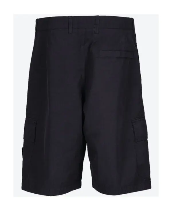 Stone Island Logo Detail Cargo Shorts - Blue