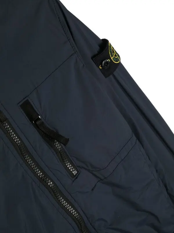 Stone Island Logo Patch Zip-up Bomber Jacket