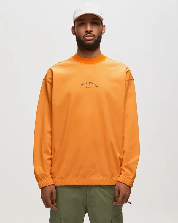 Stone Island Logo-print Long-sleeve Sweatshirt