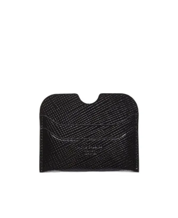 Acne Studios Embossed-logo Leather Cardholder - Black