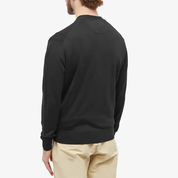 Maison Kitsuné Flower Fox' Chest Logo Knit Cardigan