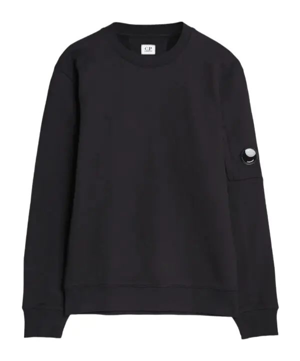 C.P. COMPANY Long Sleeved Crewneck Sweatshirt With Lens Detail