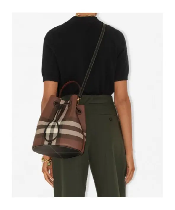 Burberry Small Check Bucket Bag