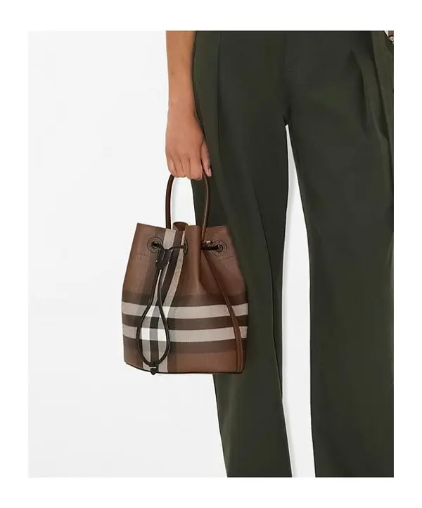Burberry Small Check Bucket Bag