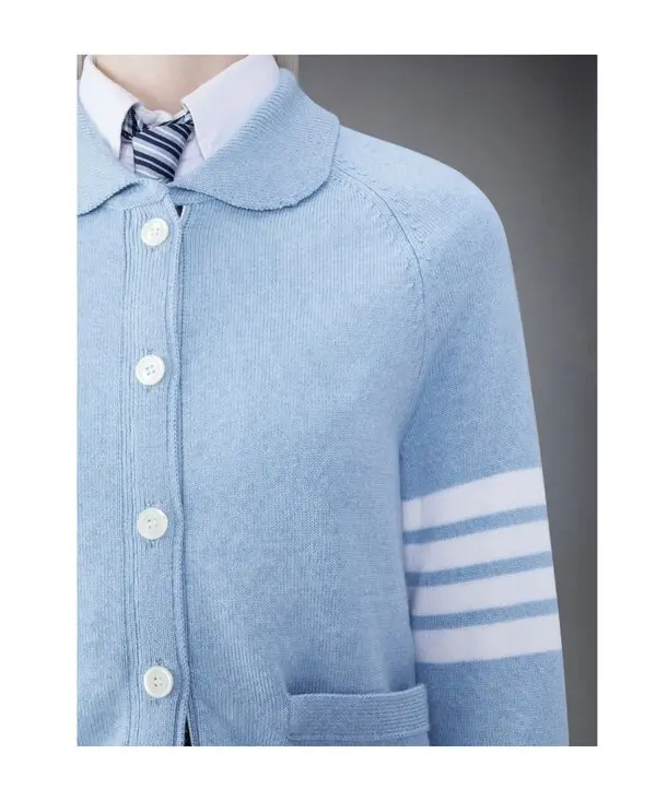 Thom Browne Virgin Wool Peter Pan Collar Cardigan
