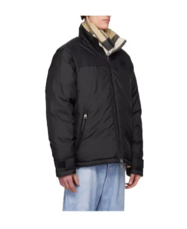 Burberry Checked Hooded Down Puffer Jacket