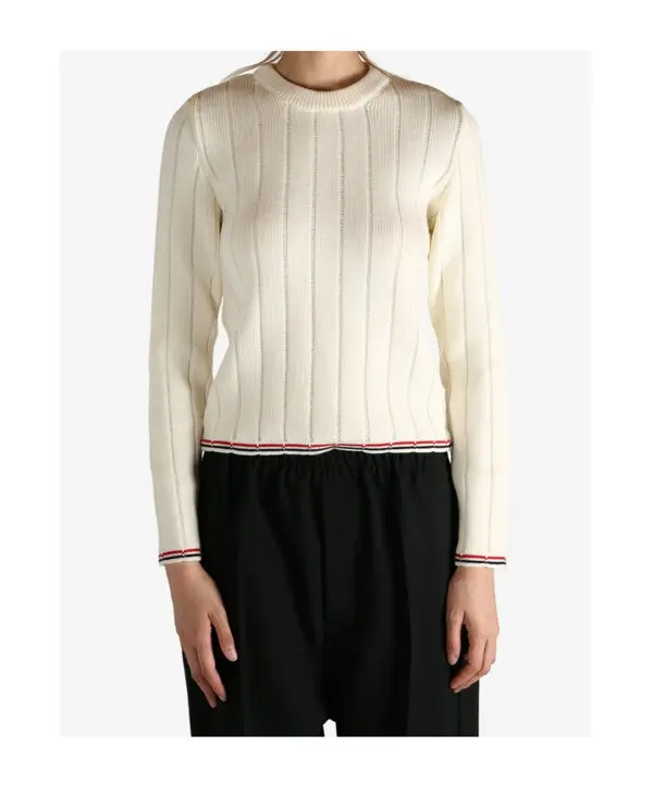 Thom Browne Long Sleeve Crew Neck Sweater