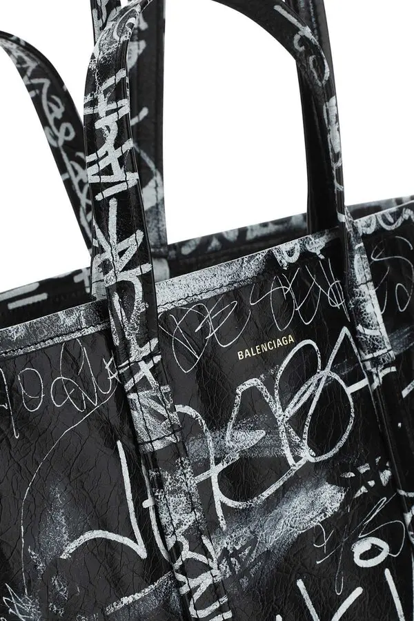 Balenciaga Graffiti Logo Tote Bag