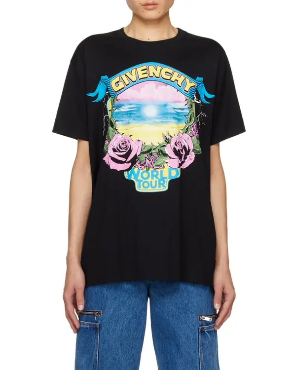Givenchy World Tour Oversized T-shirt In Cotton