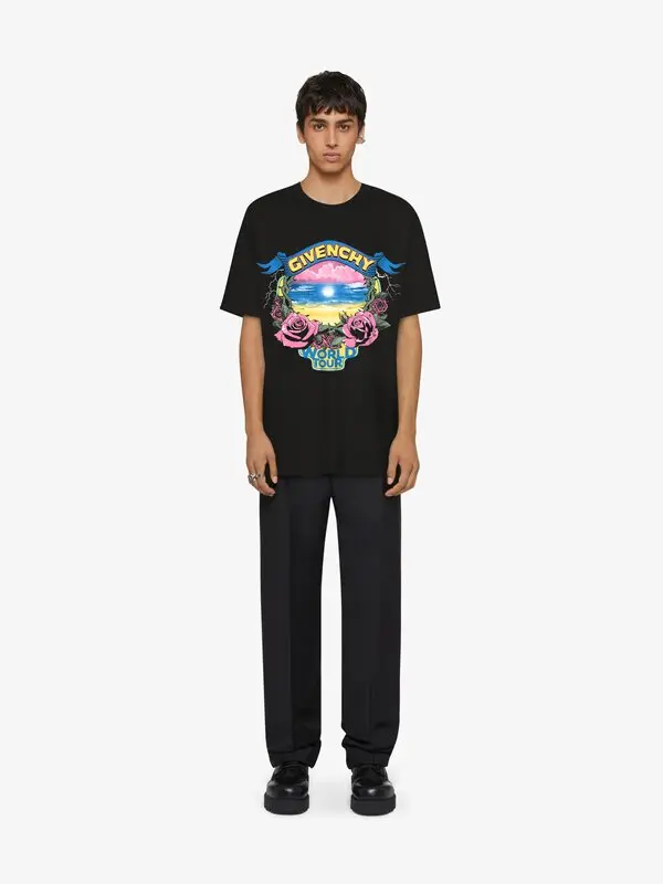 Givenchy World Tour Oversized T-shirt In Cotton