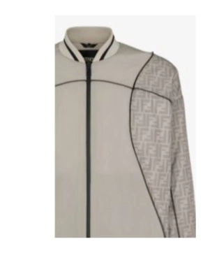 Fendi Logo Printed Zip-up Jacket