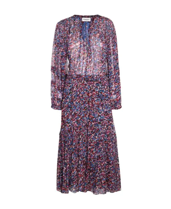Isabel Marant Étoile Floral Print Long Sleeve Maxi Dress