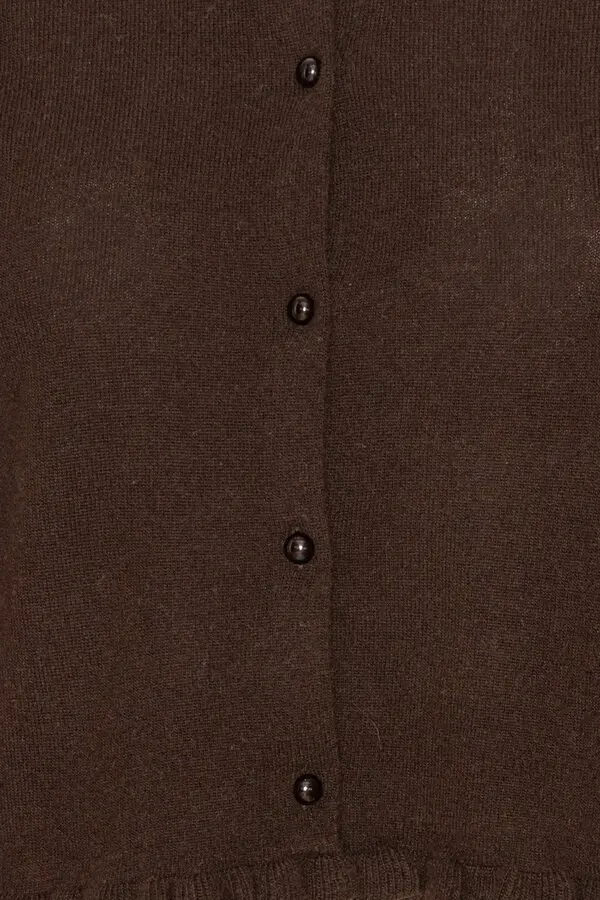 ROTATE BY BIRGER CHRISTENSEN Ruffled-hem Cardigan