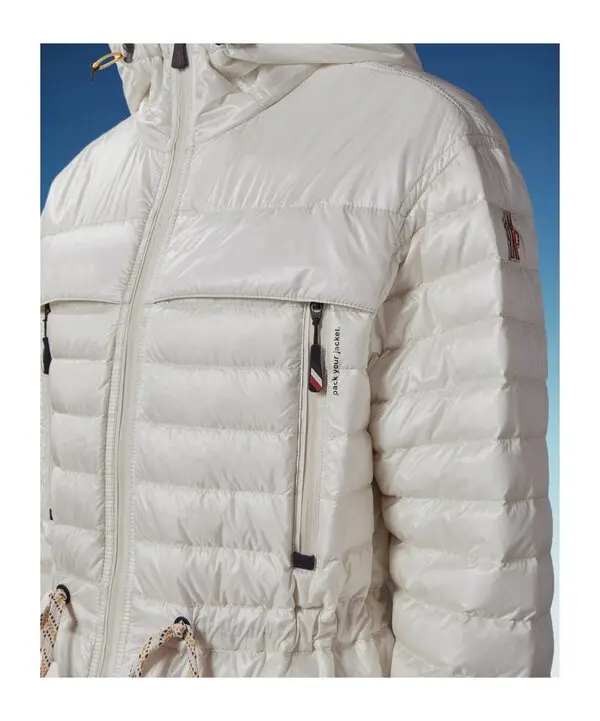 Moncler Down Jacket With Adjustable Hood And Drawstring Waist