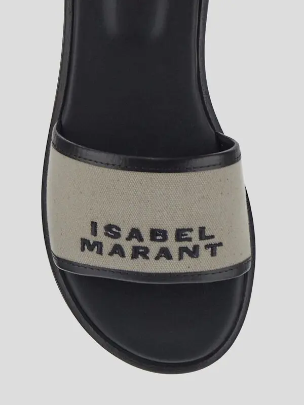 Isabel Marant Étoile Logo-embroidered Slip-on Sandals