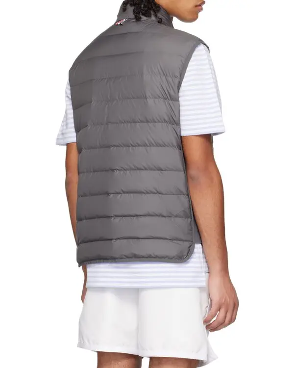 Thom Browne Down-feather Padded Gilet - Dark Gray