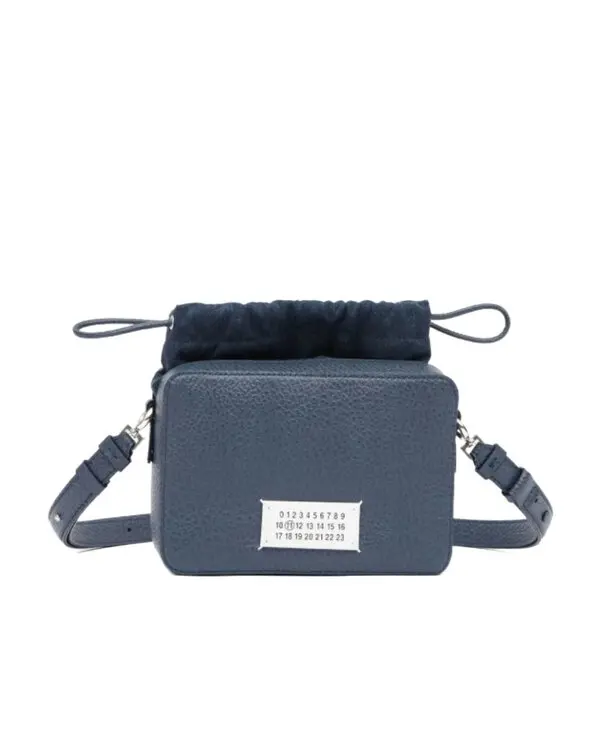 MAISON MARGIELA Panelled Drawstring Shoulder Bag - Blue