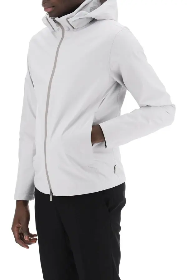 Herno Zip-up Hooded Windbreaker Jacket