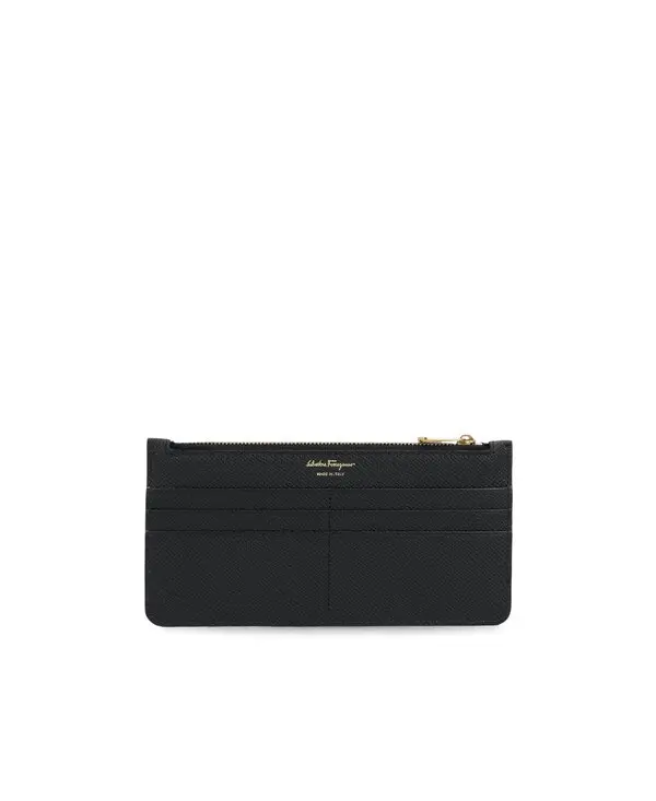 FERRAGAMO Gancini Zipped Credit Card Holder