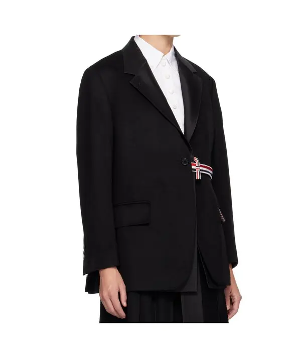 Thom Browne Narrow Jacket With Tricolor Detailing