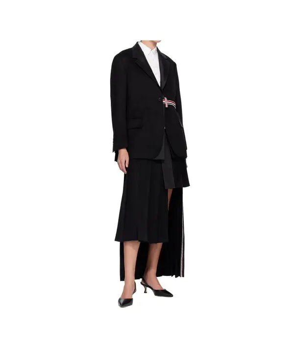 Thom Browne Narrow Jacket With Tricolor Detailing