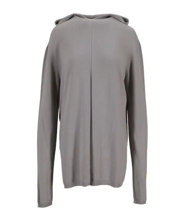 Rick Owens Oversized Hoodie With Signature Knit