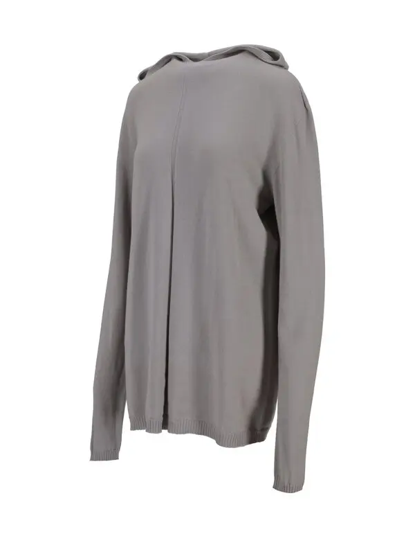 Rick Owens Oversized Hoodie With Signature Knit
