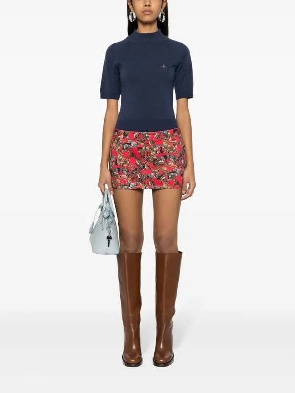 VIVIENNE WESTWOOD Bea Knitted High Neck T-shirt