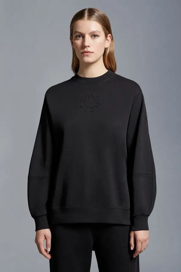 Moncler Crewneck Sweatshirt With Embossed Logo