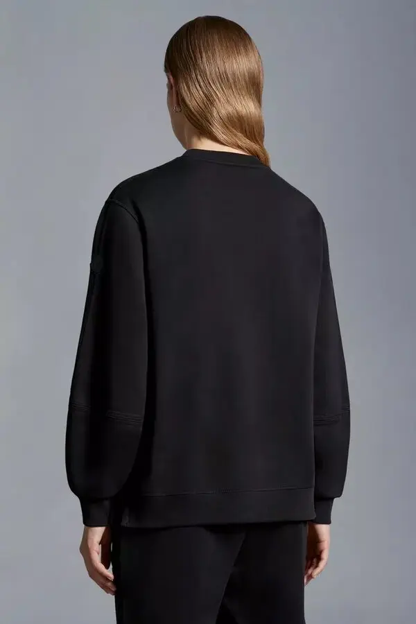 Moncler Crewneck Sweatshirt With Embossed Logo