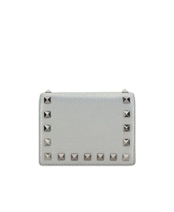 Valentino Garavani Rockstud Foldovet Top Wallet