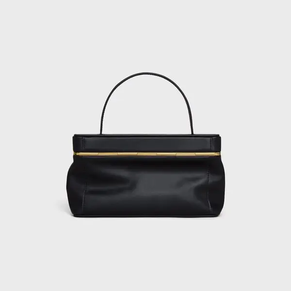 Celine Rectangle In Supple Calfskin With Gold Trim