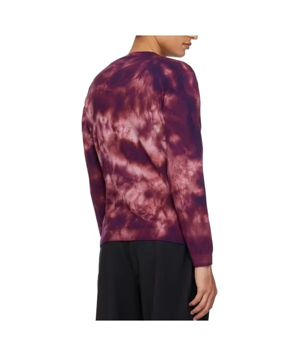KIKO KOSTADINOV V-neck Tie-dye Sweater With Graphic Jacquard