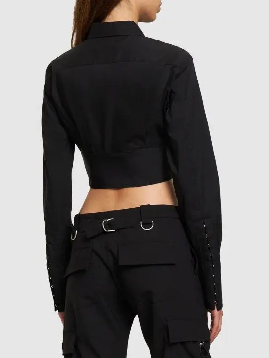 DION LEE Silk Long Sleeve Shirt