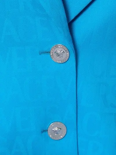 Versace Logo Jacquard Single Breasted Jacket