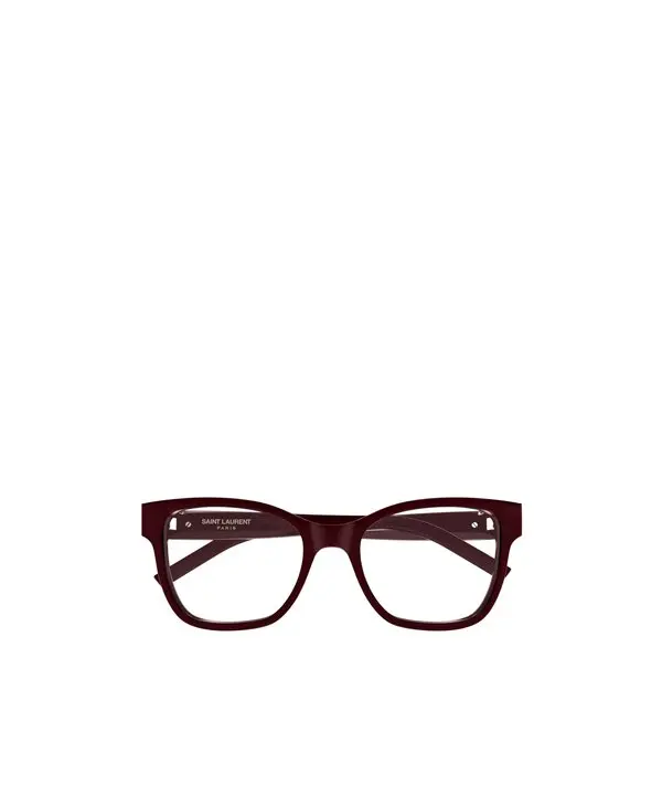 Saint Laurent Geometric Frame Eyeglasses - Brown