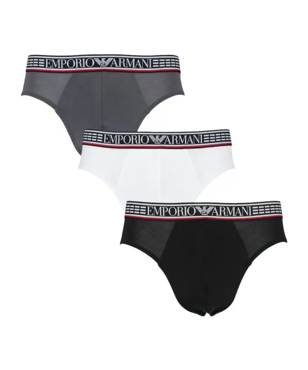 Emporio Armani 3-piece Briefs Pants - Black