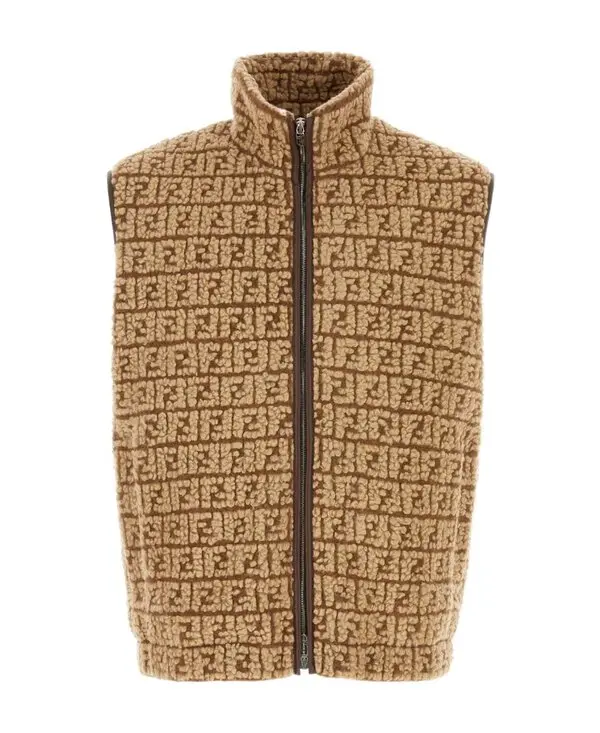 Fendi High Neck Teddy Vest