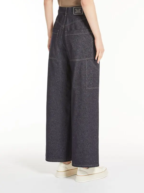 Max Mara Logo Patch Wide-leg Jeans
