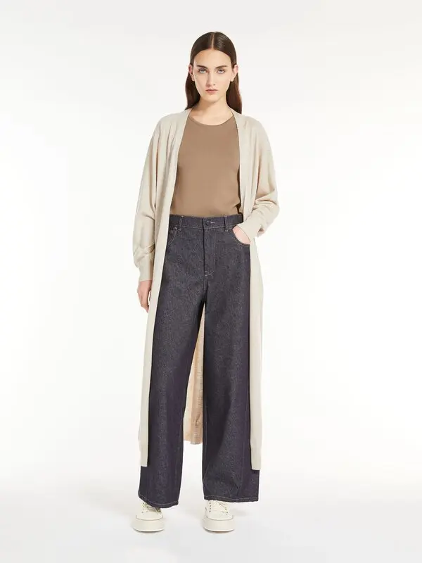 Max Mara Logo Patch Wide-leg Jeans