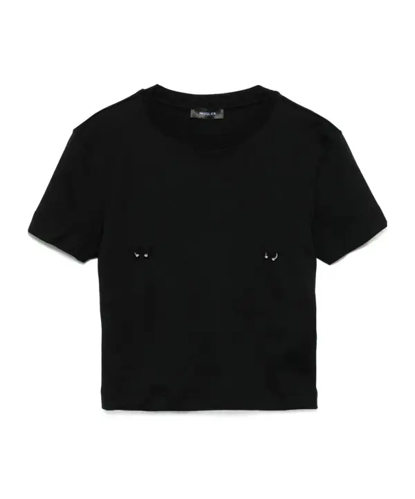 MUGLER Pierced Detail T-shirt
