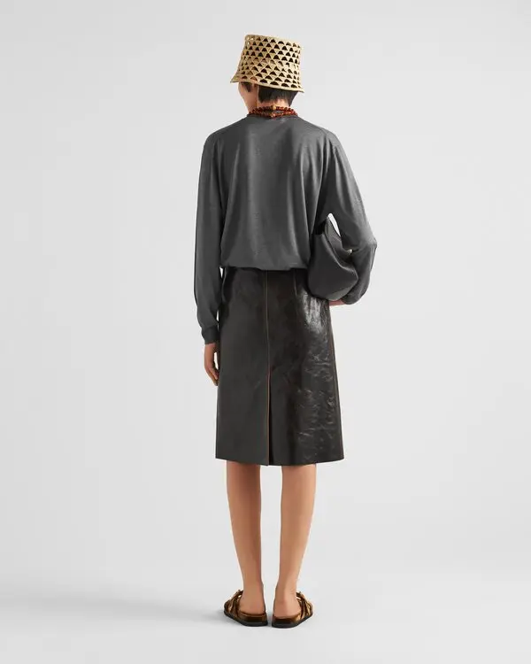 Prada A-line Midi Skirt