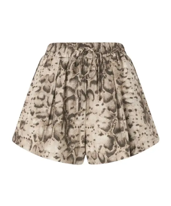Pinko Drawstring Printed Shorts