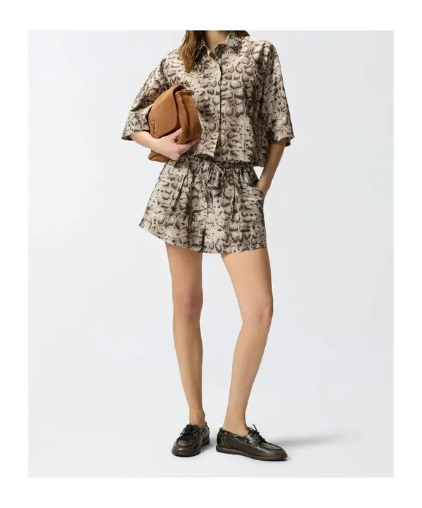 Pinko Drawstring Printed Shorts