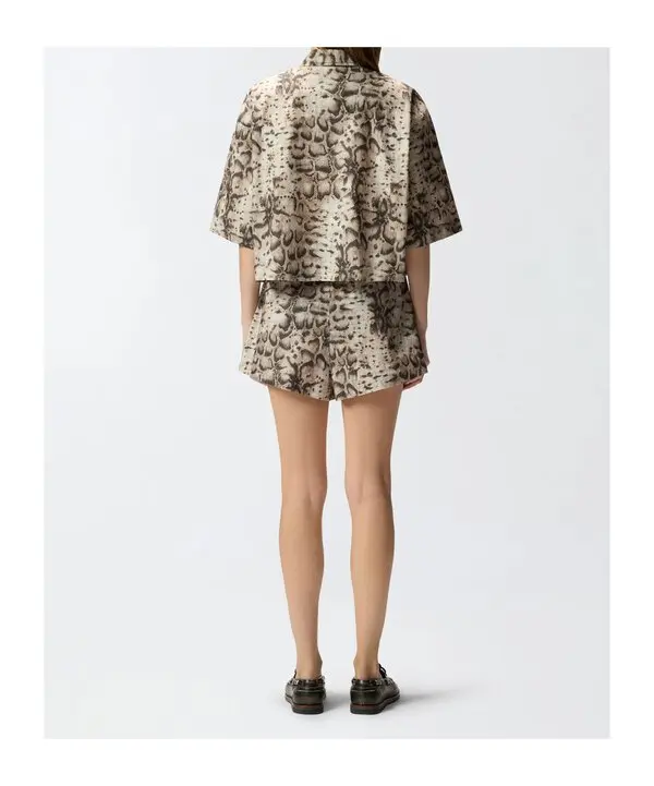 Pinko Drawstring Printed Shorts