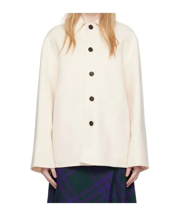 Burberry Single-breasted Wool Jacket