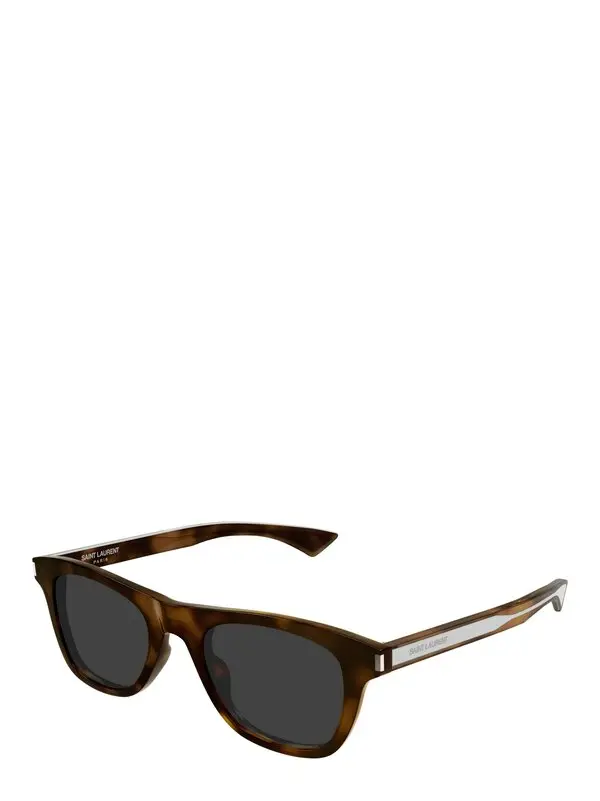Saint Laurent Shell-pattern Sunglasses - Tortoise