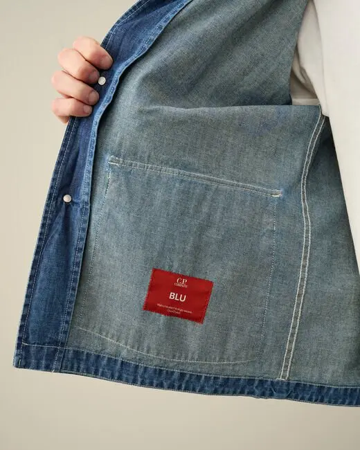 C.P. COMPANY Long-sleeved Denim Jacket With Classic Collar