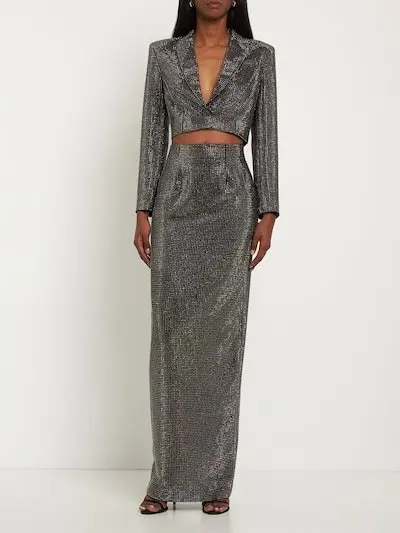 Roland Mouret Diamante Embellished Maxi Skirt