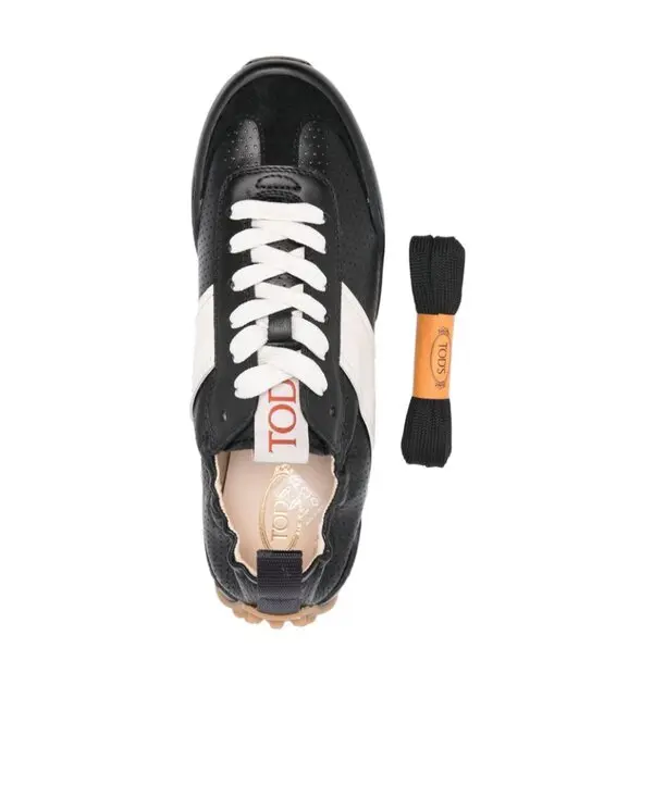 TOD'S Leather Elasticated-trim Low-top Sneakers